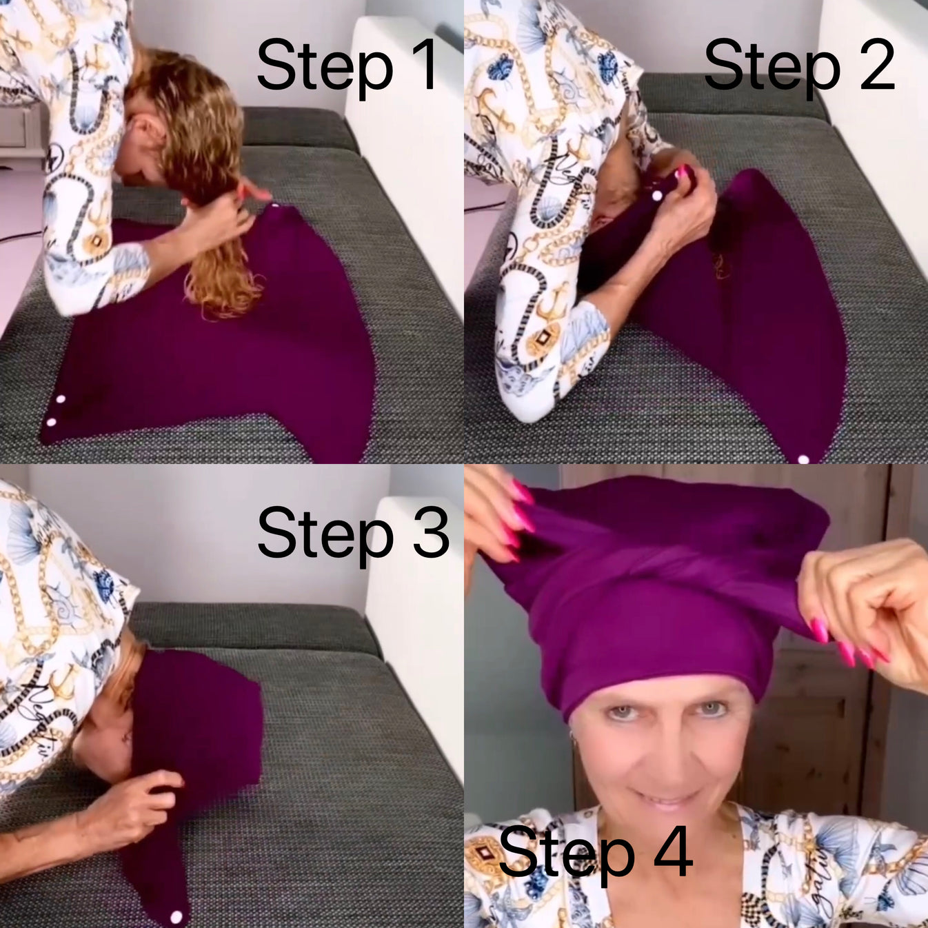 Two Layers T-shirt Hair Plopping Towel – Tplopee